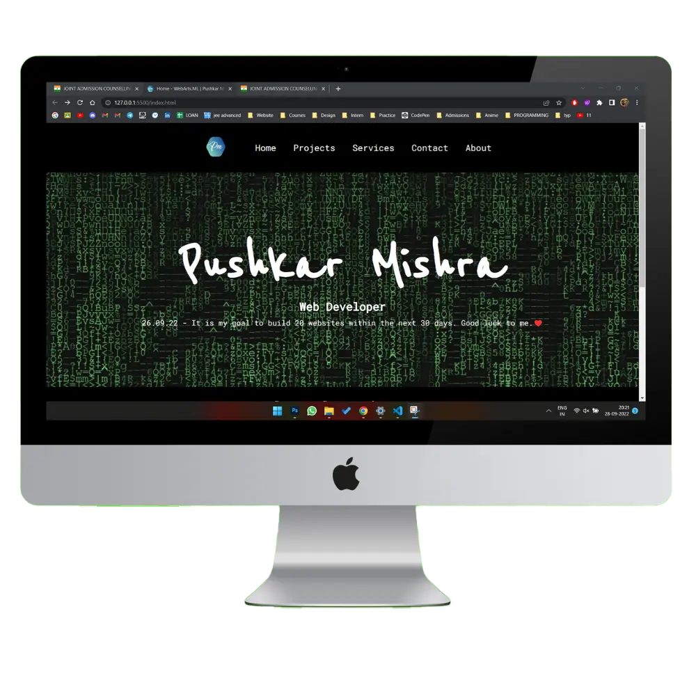 Home - WebArts.ML | Pushkar Mishra's Portfolio